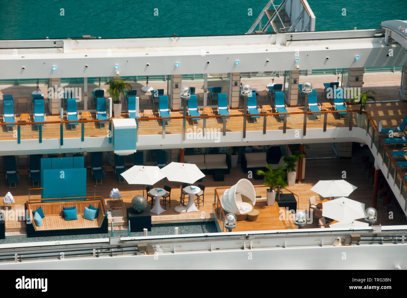 Deck of a Cruise Ship Stock Photo - Alamy