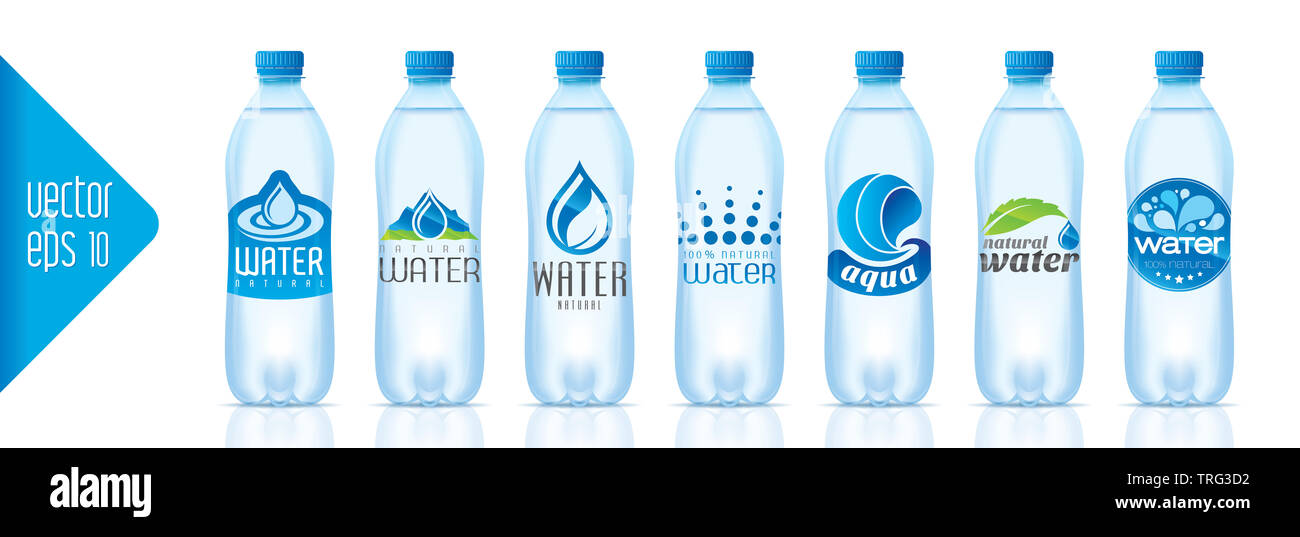 Ready design water bottle set Stock Photo - Alamy