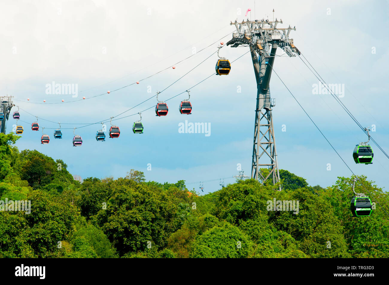 Cable Cars in Sentosa - Singapore Stock Photo - Alamy