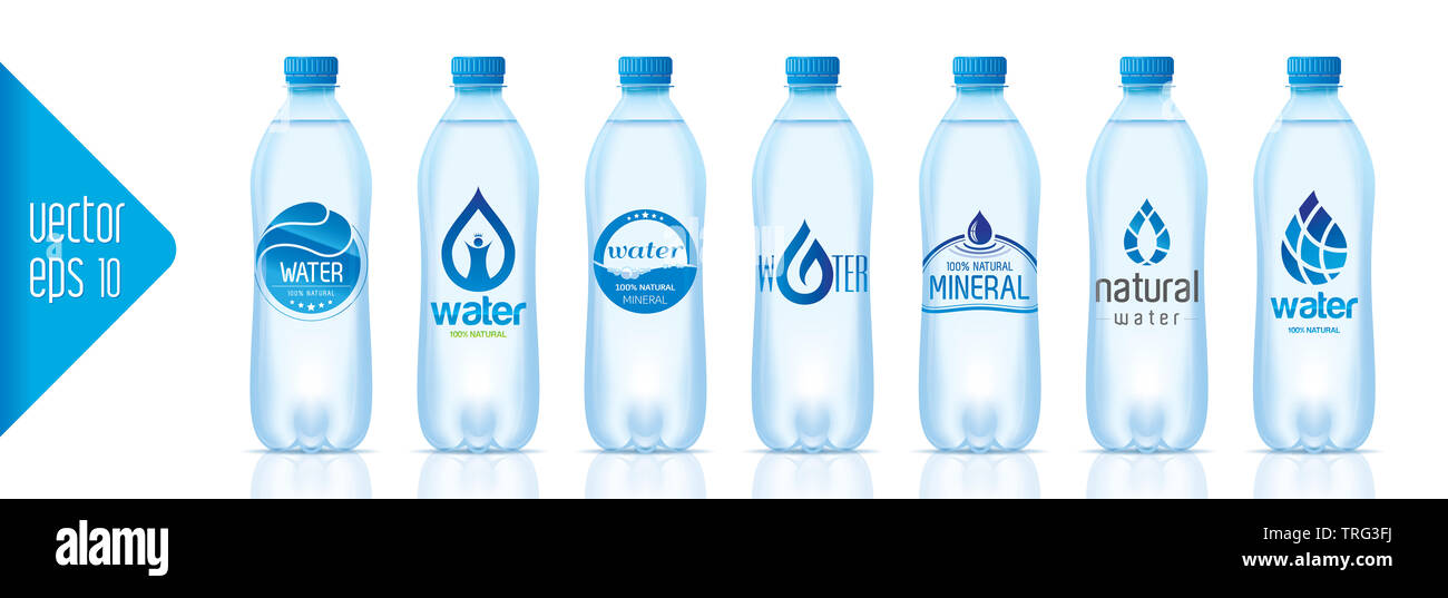 Ready design water bottle set Stock Photo - Alamy
