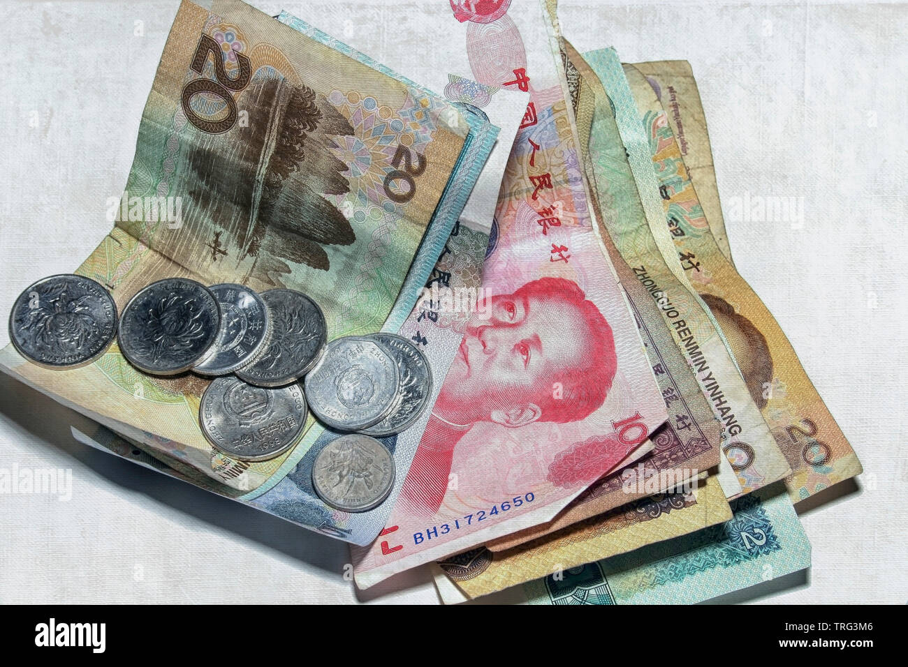 Chinese Renminbi Coins And Bills High Resolution Stock Photography and ...