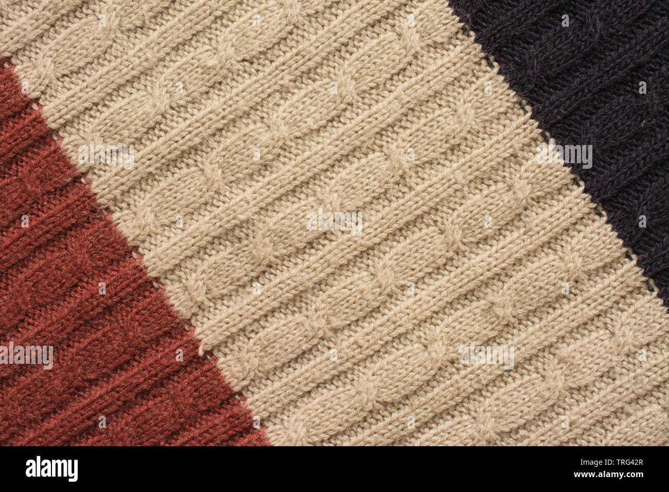 highly detailed needlework wool fabric, close up wool texture ...