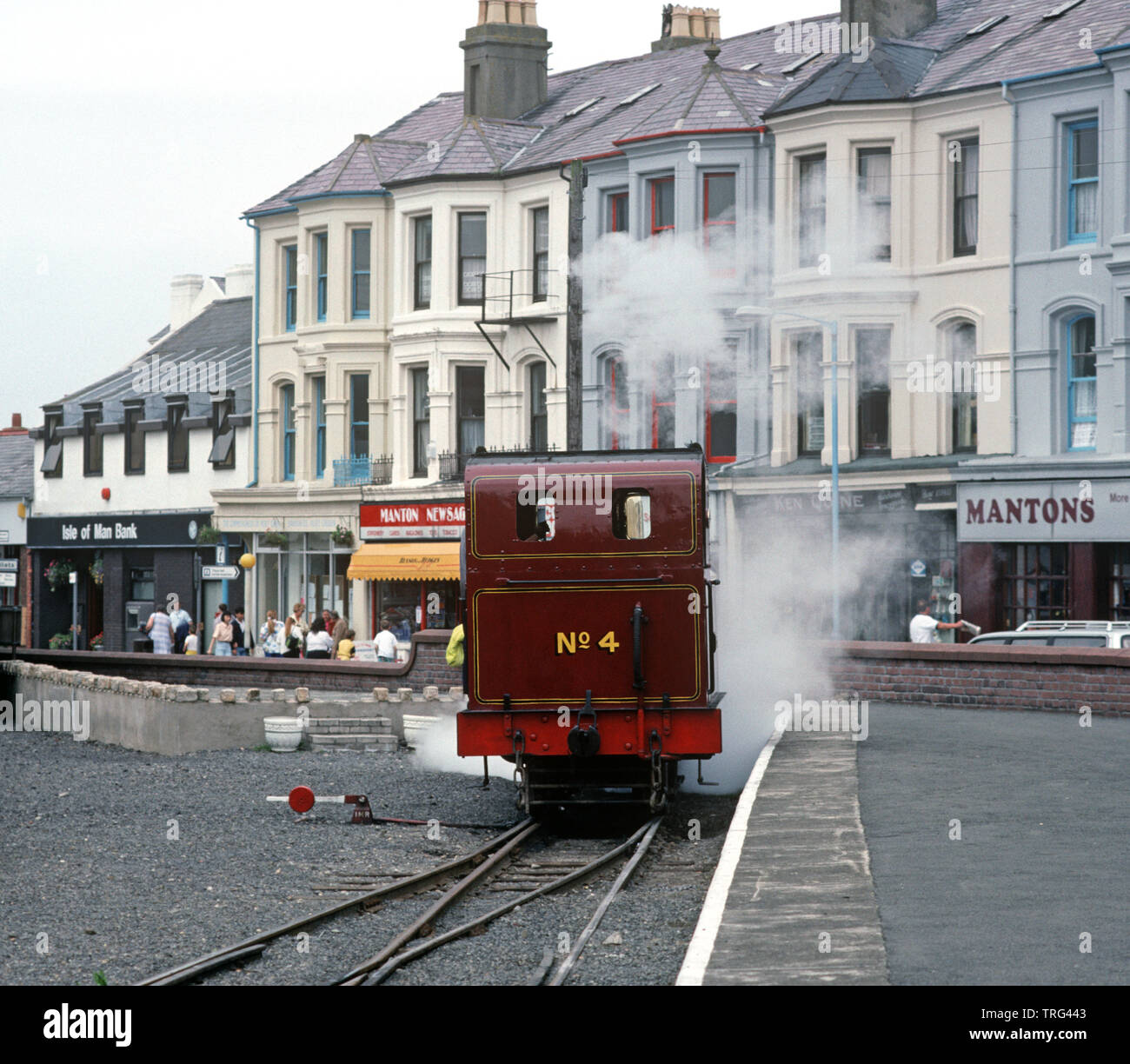 Steam locomotive at Port Erin on the Isle of Man Railway Stock Photo ...