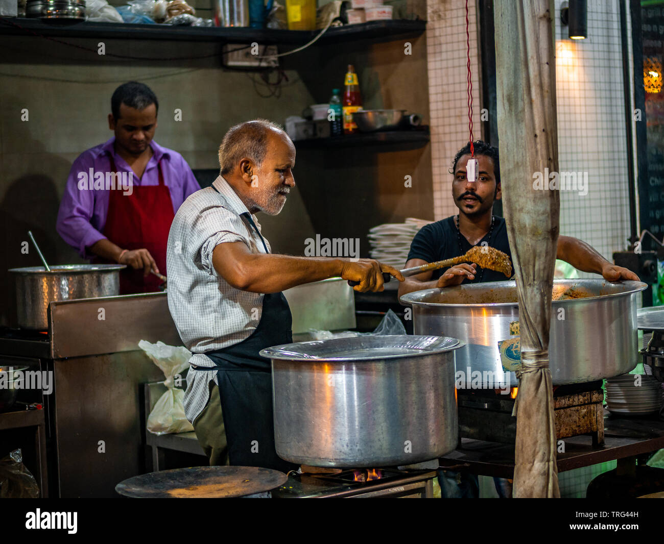 Mumbai, India - June 01, 2019 : Muslim male vendors cooking selling ...