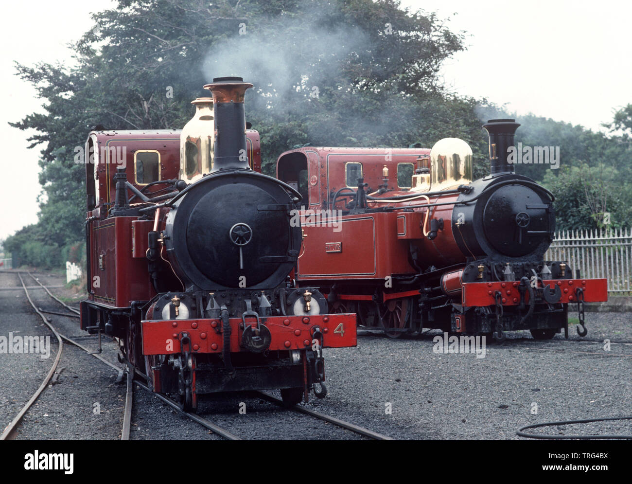 Steam locomotives at Douglas Railway Station on The Isle of Man Railway ...