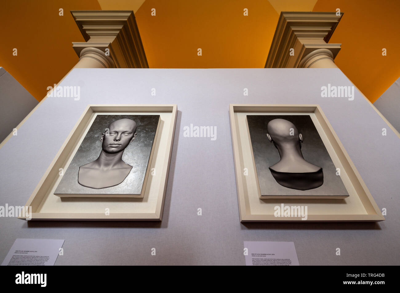 Oxford, UK. 5th June, 2019. The world's first robotic artist is ...