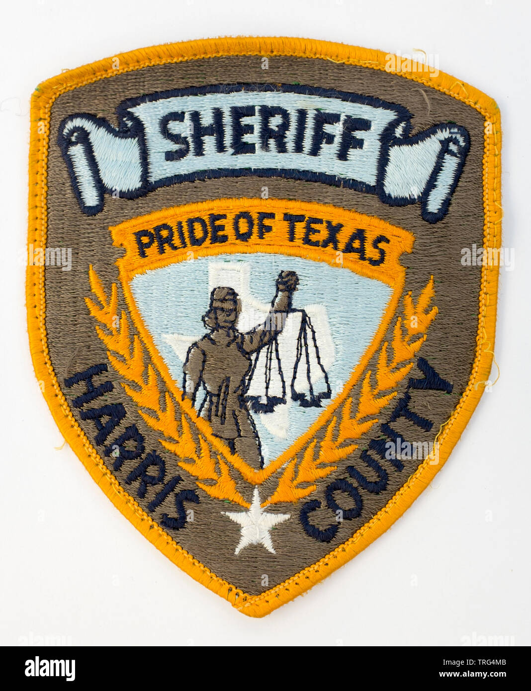 Harris County Texas Police Badge Patch Stock Photo - Alamy
