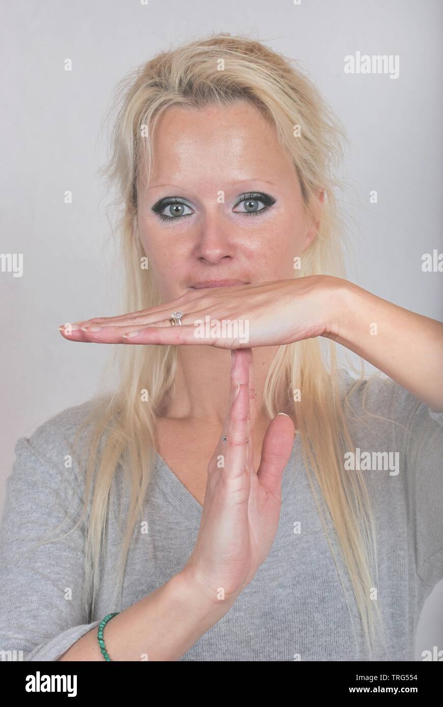 break time hand gesture Stock Photo - Alamy