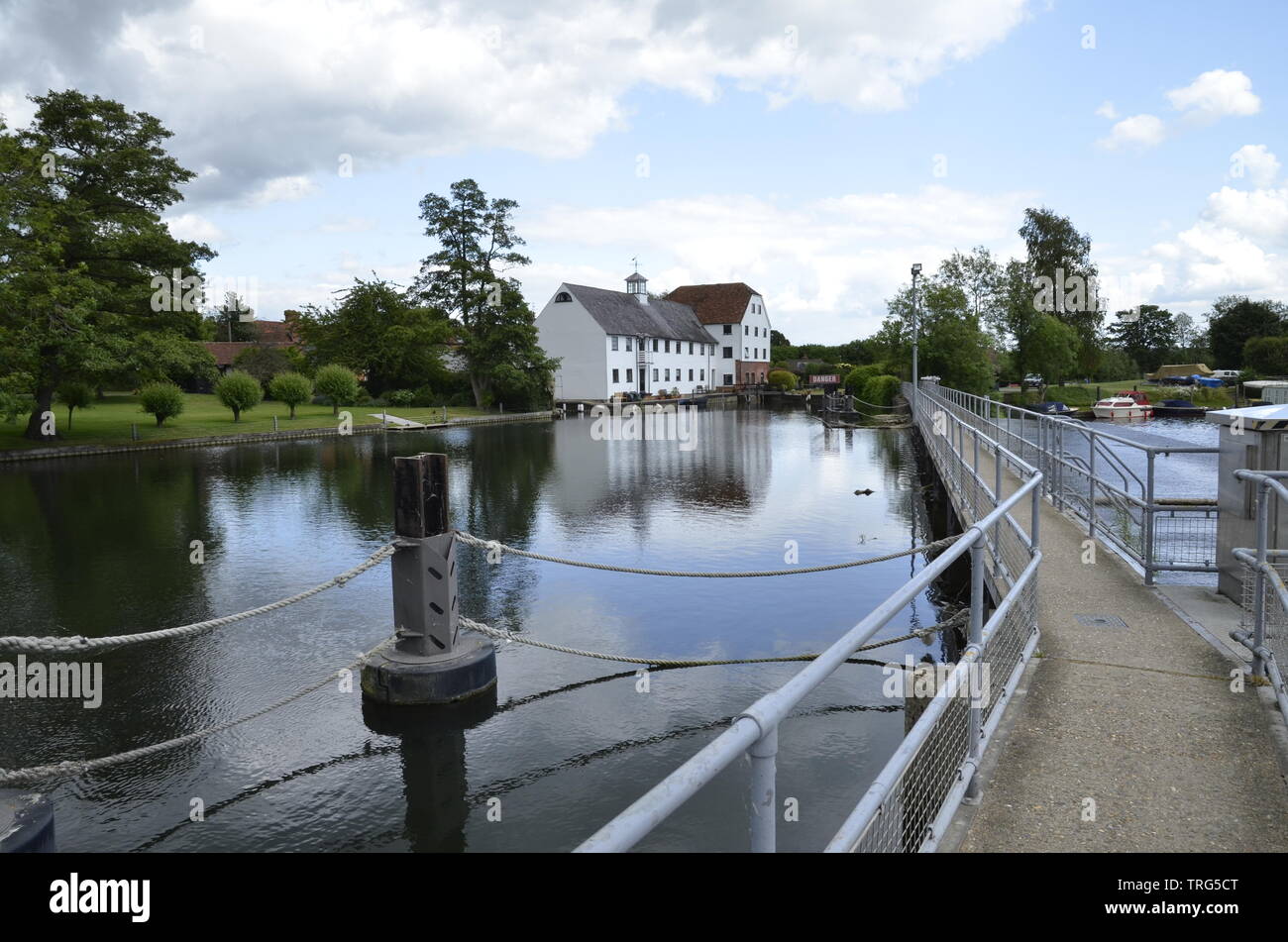 Hambleden Mill, a mill and river weir complex on the River Thames on ...