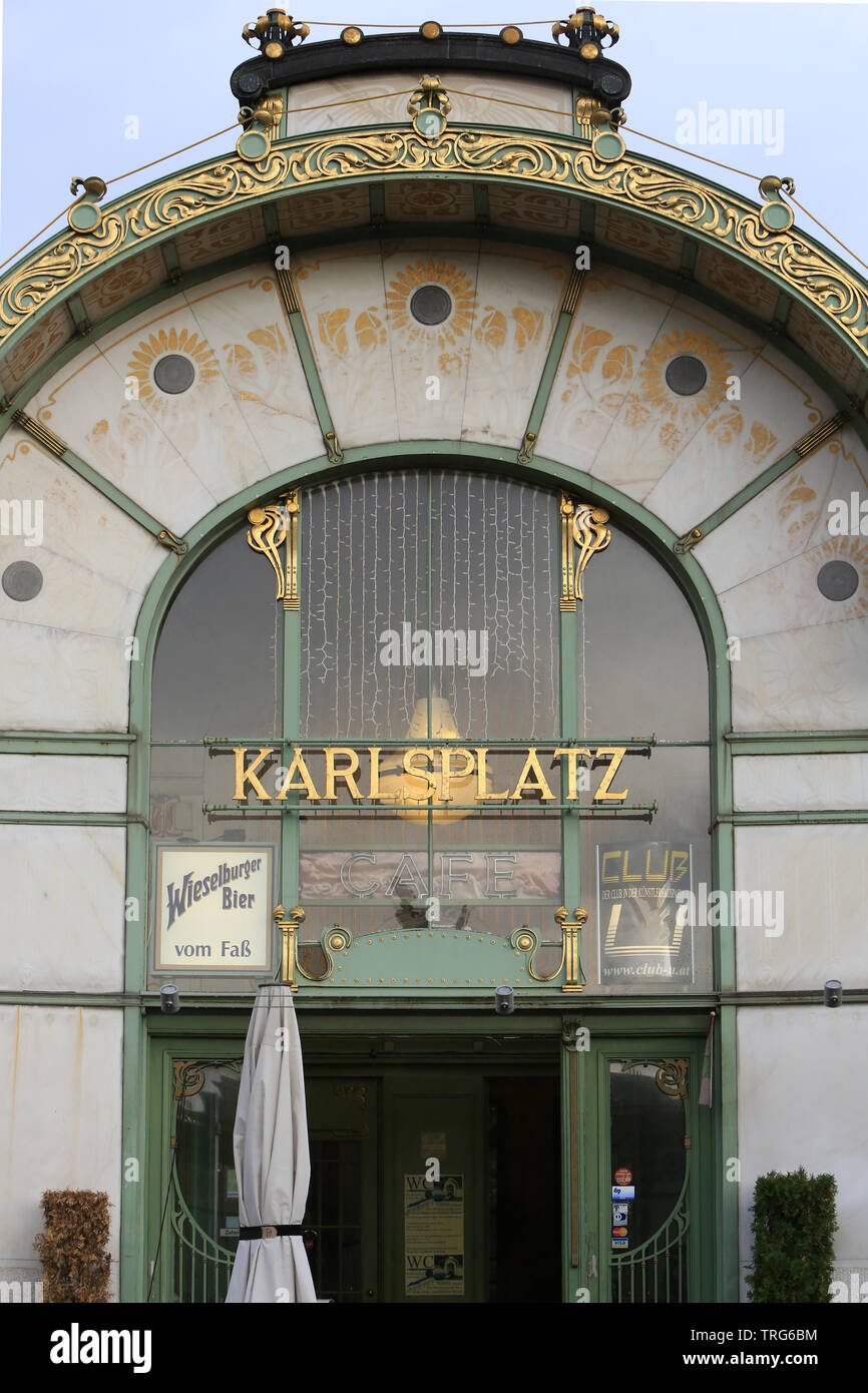 Karlsplatz metro station otto wagner hi-res stock photography and ...