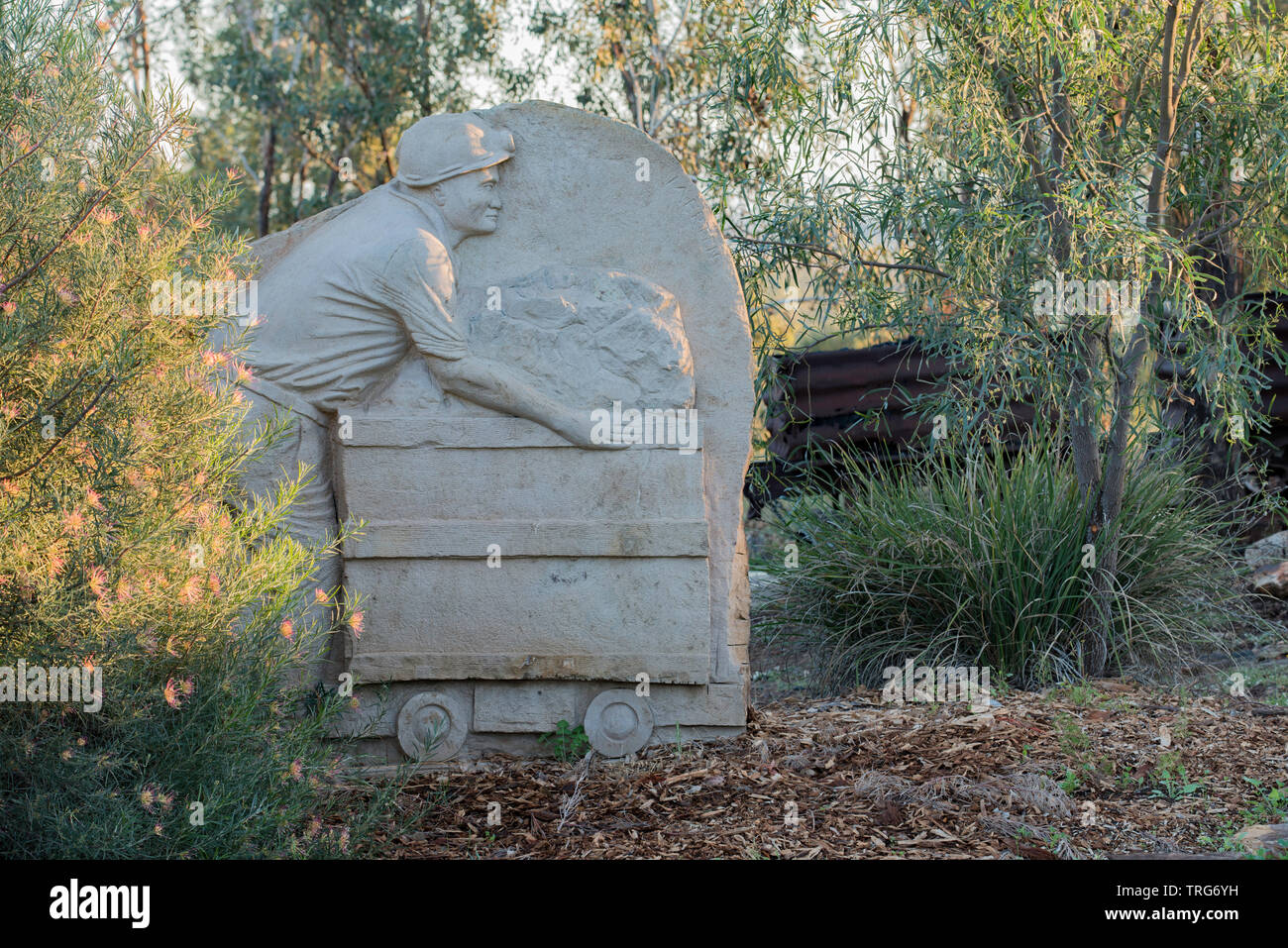 One of the sculptures on Pensioners Hill near the country town of ...