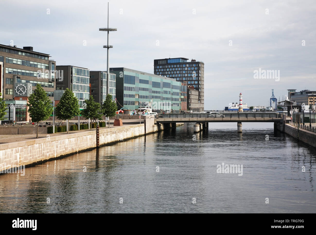 Suellshamnen channel in Malmo. Sweden Stock Photo - Alamy