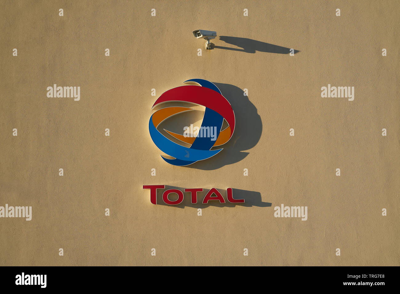 Total petrol sign Stock Photo - Alamy