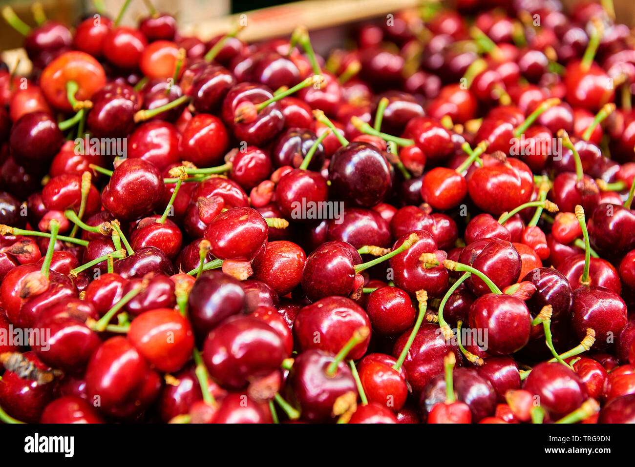 Box of Cherries Stock Photo - Alamy