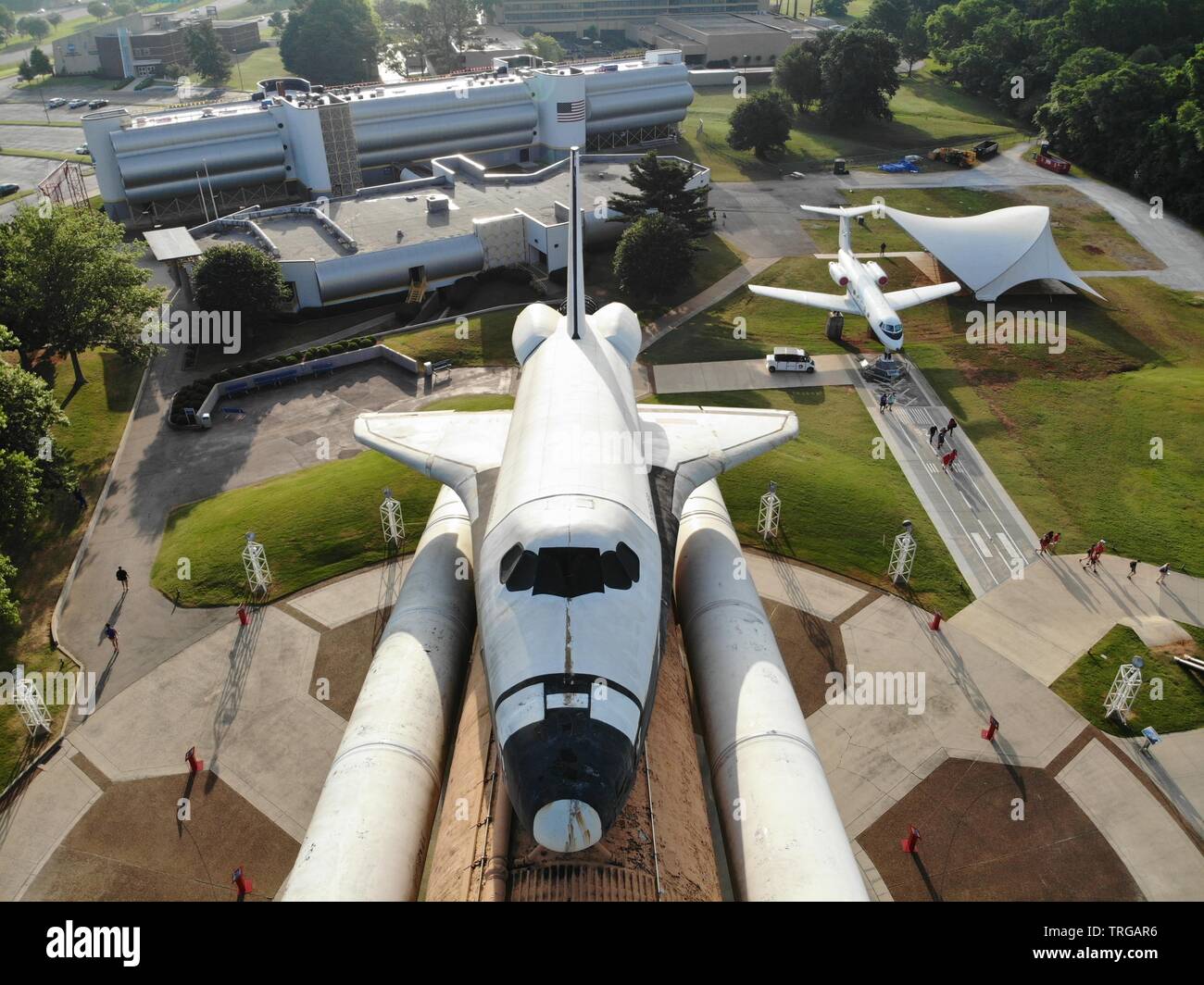 Drone Shot of the Space and Rocket center Stock Photo - Alamy