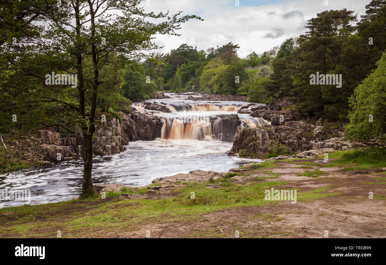 Low Force waterfalls near Middleton-in-Teesdale, England, UK Stock ...