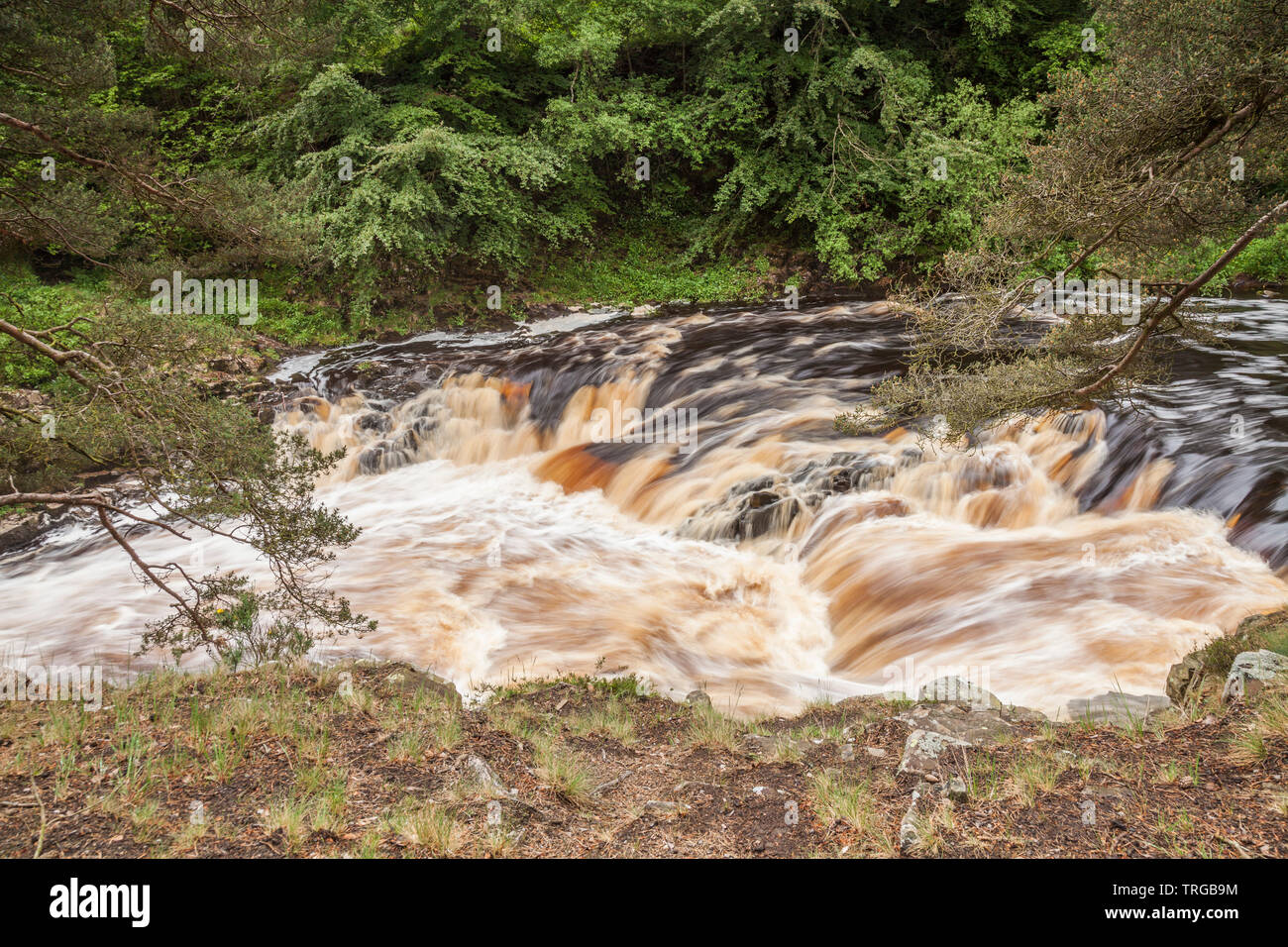 Low Force waterfalls near Middleton-in-Teesdale, England, UK Stock ...