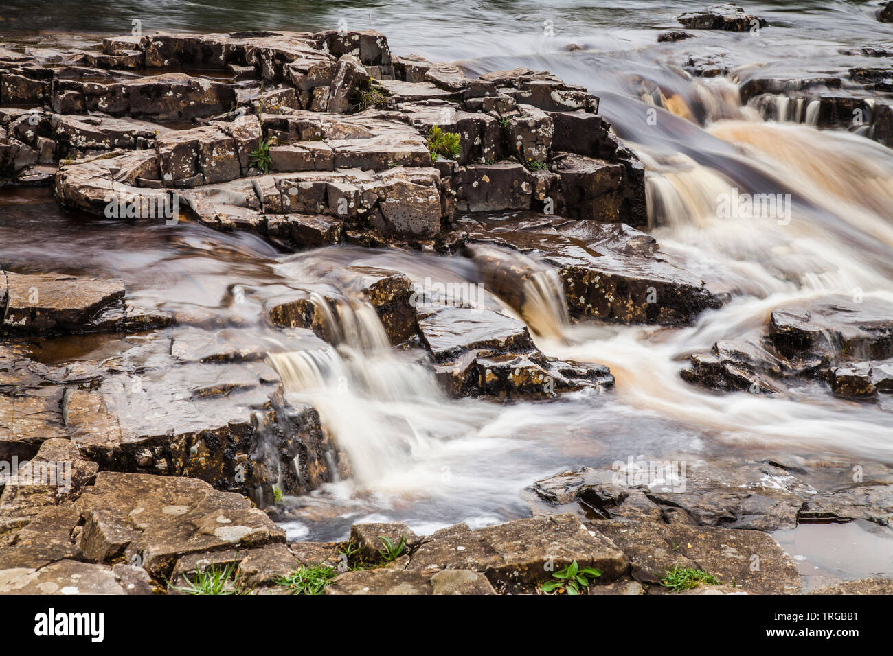 Low Force waterfalls near Middleton-in-Teesdale, England, UK Stock ...