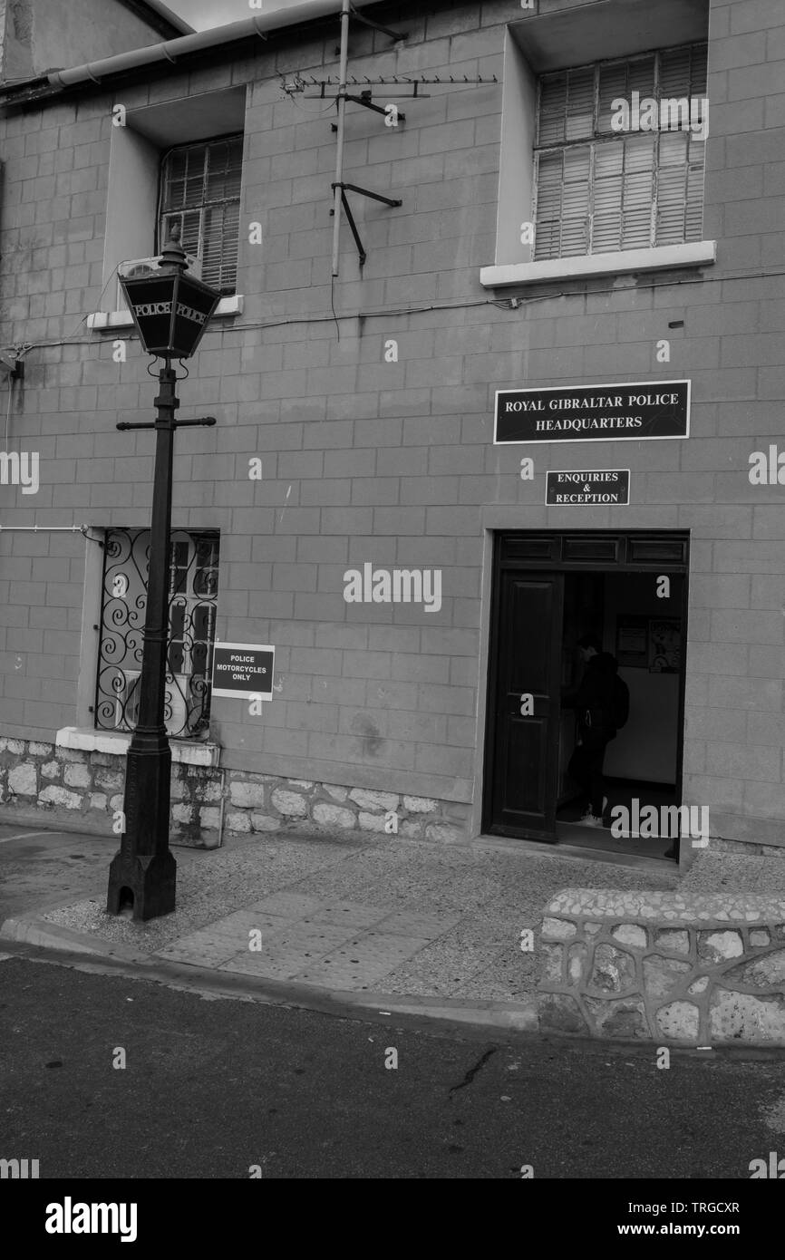 Police cell cells light lamp old fashioned style building policeman ...