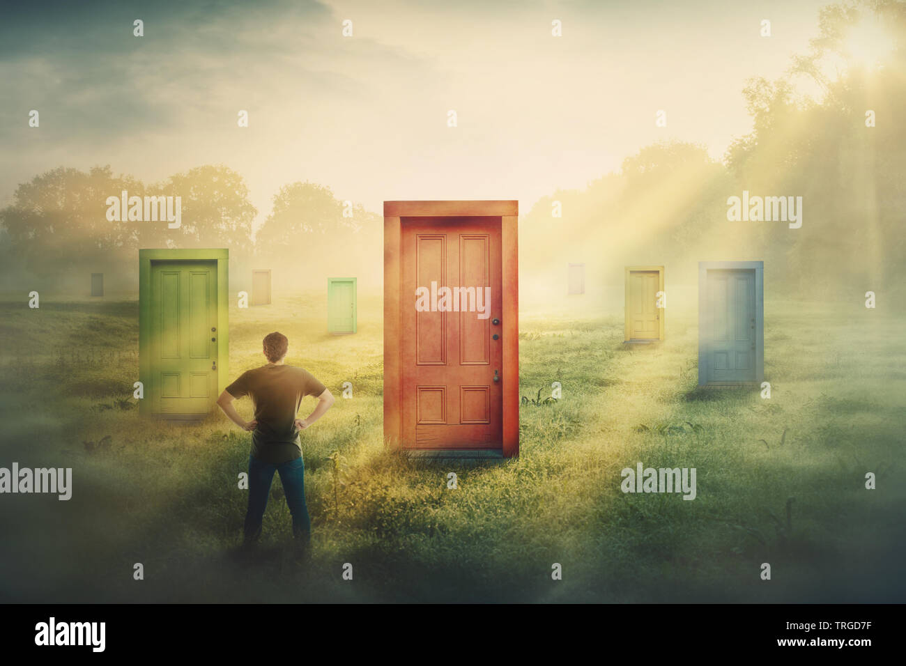 Multiple choice doors hi-res stock photography and images - Alamy