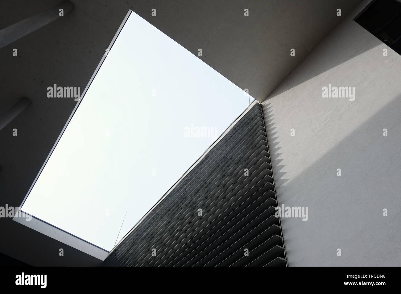 Modern building architecture with geometric shapes. Futuristic design ...