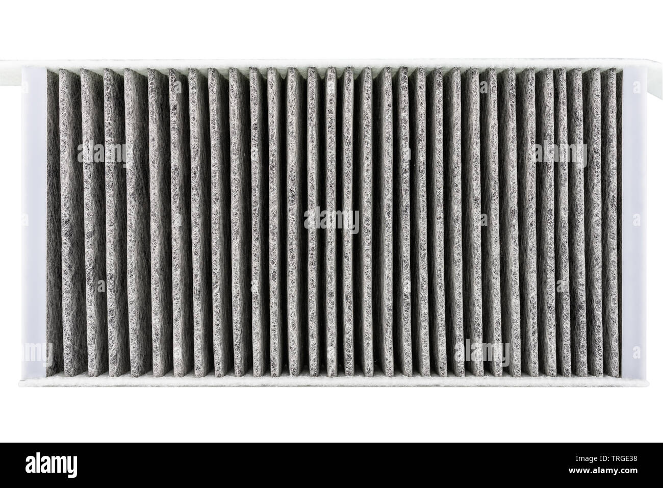 Rectangular, carbon cabin filter, isolated on white background with ...
