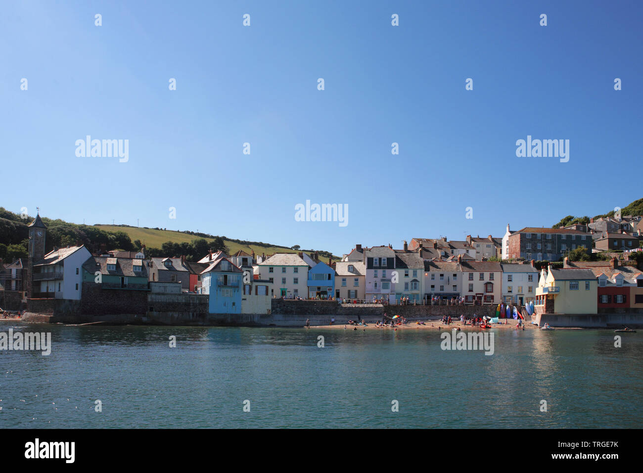 The village of Kingsand in Cawsand Bay off Plymouth Sound, Cornwall ...