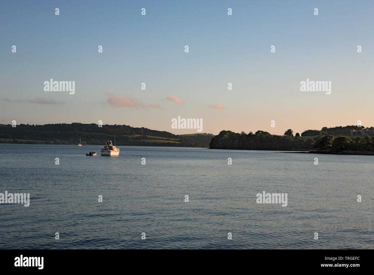 The Lynher or St Germans River, Cornwall, looking upstream towards ...