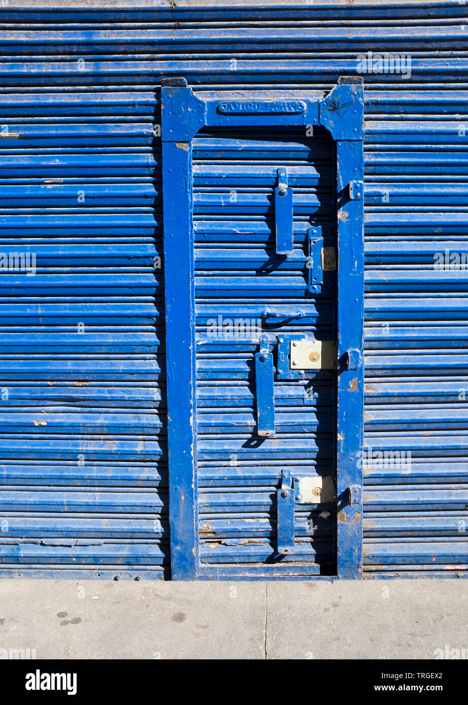 Shop Front Shutters and Door Mexico City Stock Photo - Alamy