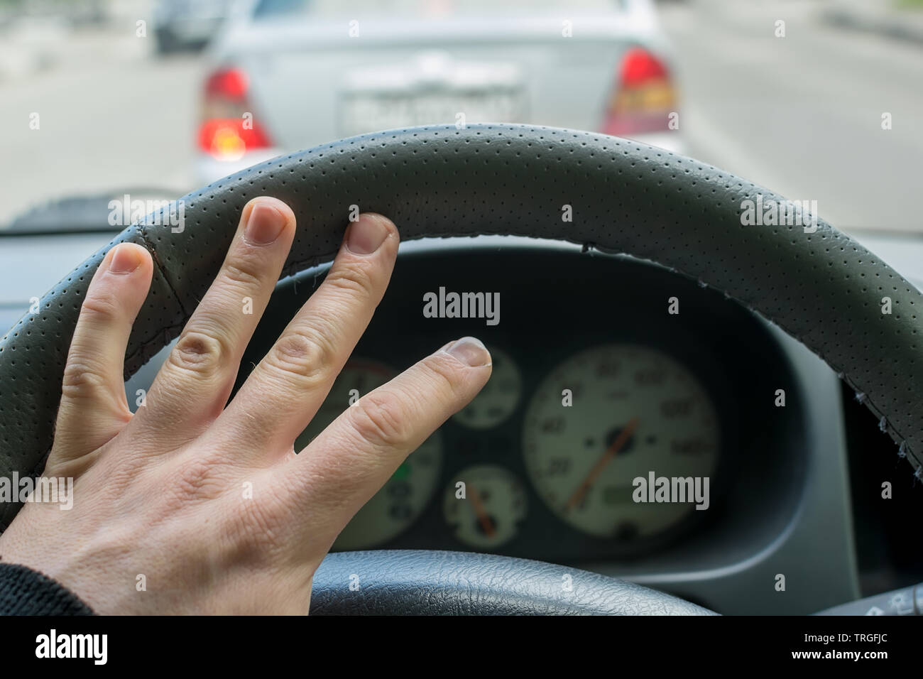 Driver hand signal hi-res stock photography and images - Alamy
