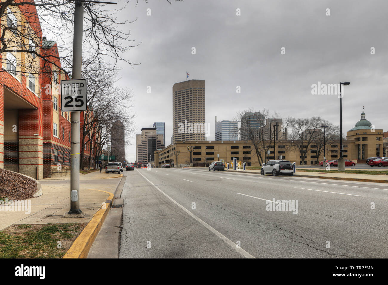 A Street scene in Indianapolis, Indiana Stock Photo - Alamy
