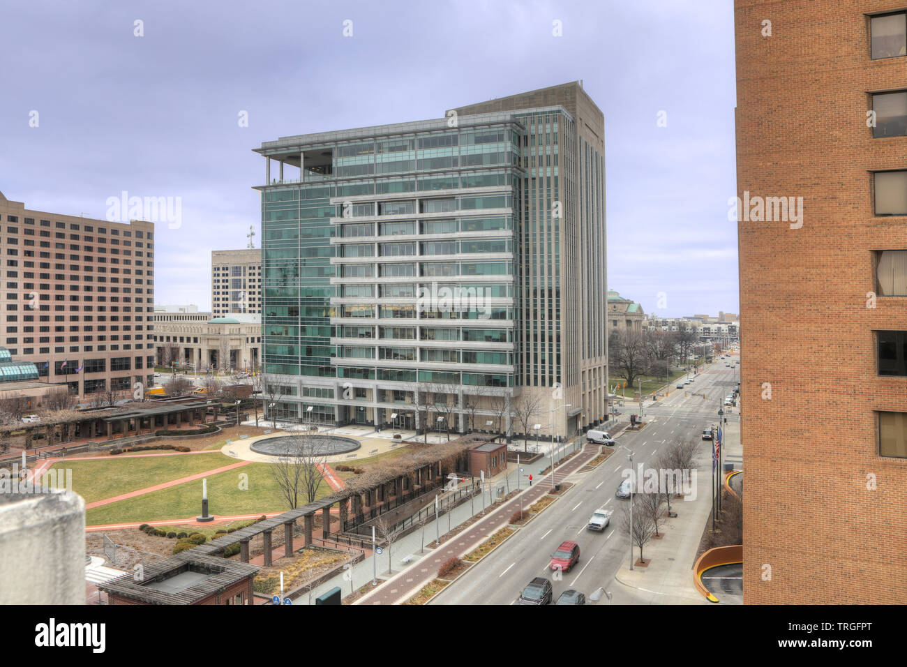 An aerial view in Indianapolis, Indiana Stock Photo - Alamy