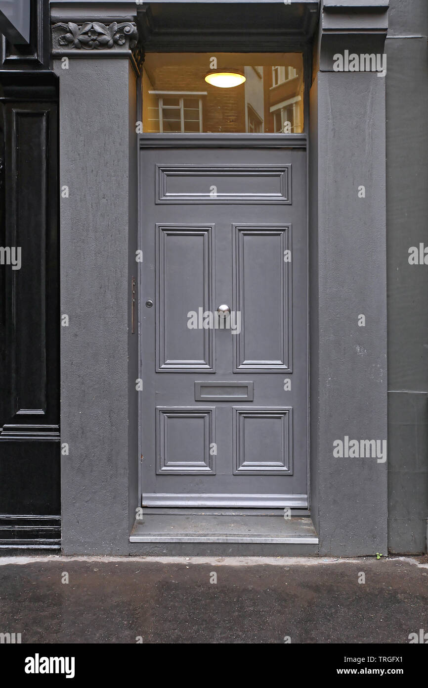 Silver Door Entrance at Victorian House in London Stock Photo - Alamy