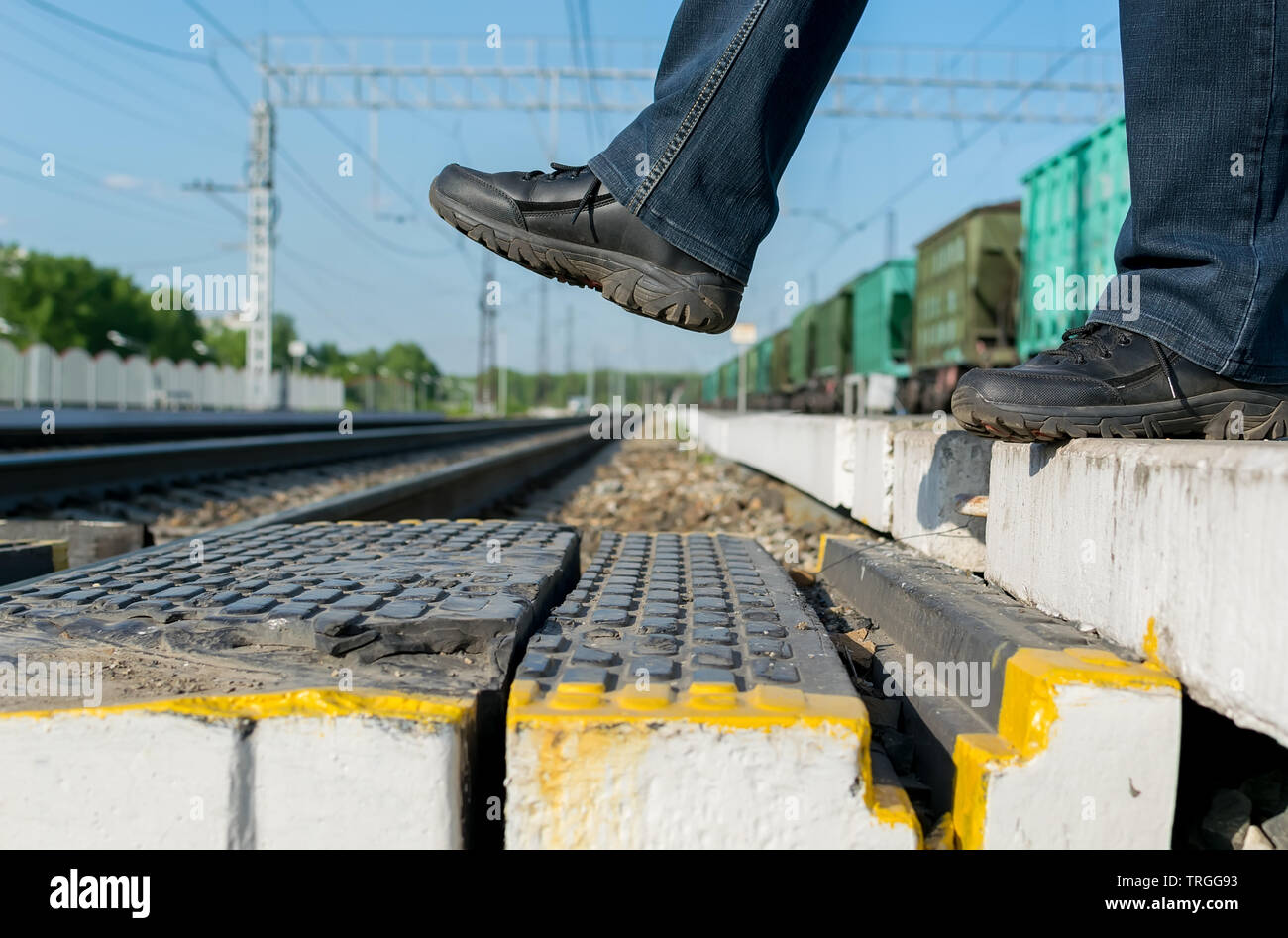 Feet Railroad High Resolution Stock Photography and Images - Alamy