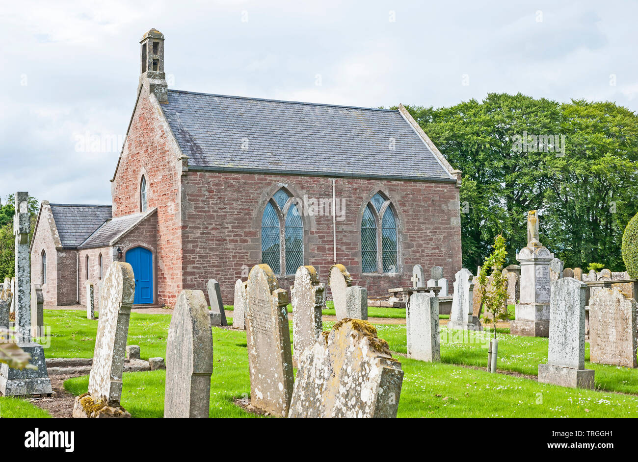 Stracathro Parish Church and graveyard, Stacathro, Angus, Scotland, UK ...