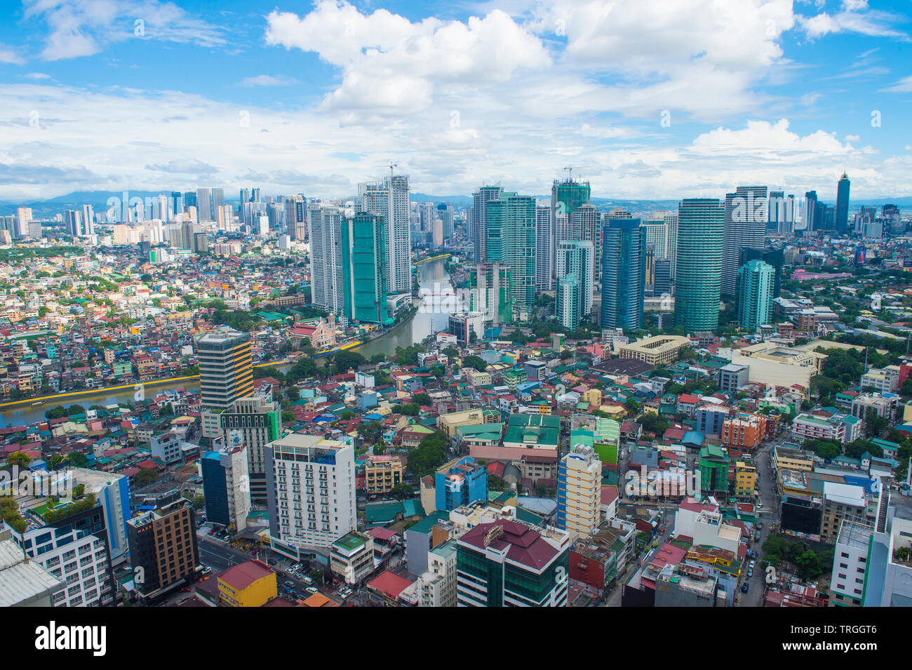 City view of Manila Philippines from building in Makati Stock Photo - Alamy