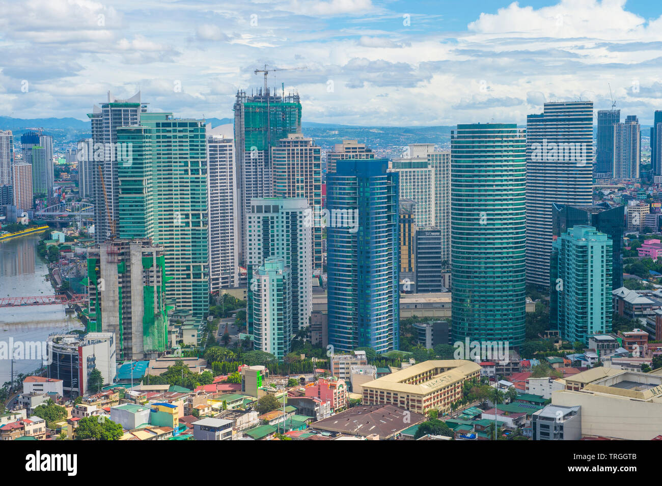 City view of Manila Philippines from building in Makati Stock Photo - Alamy