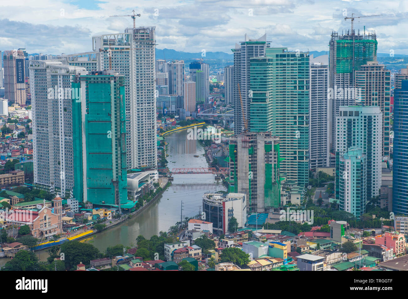 City view of Manila Philippines from building in Makati Stock Photo - Alamy