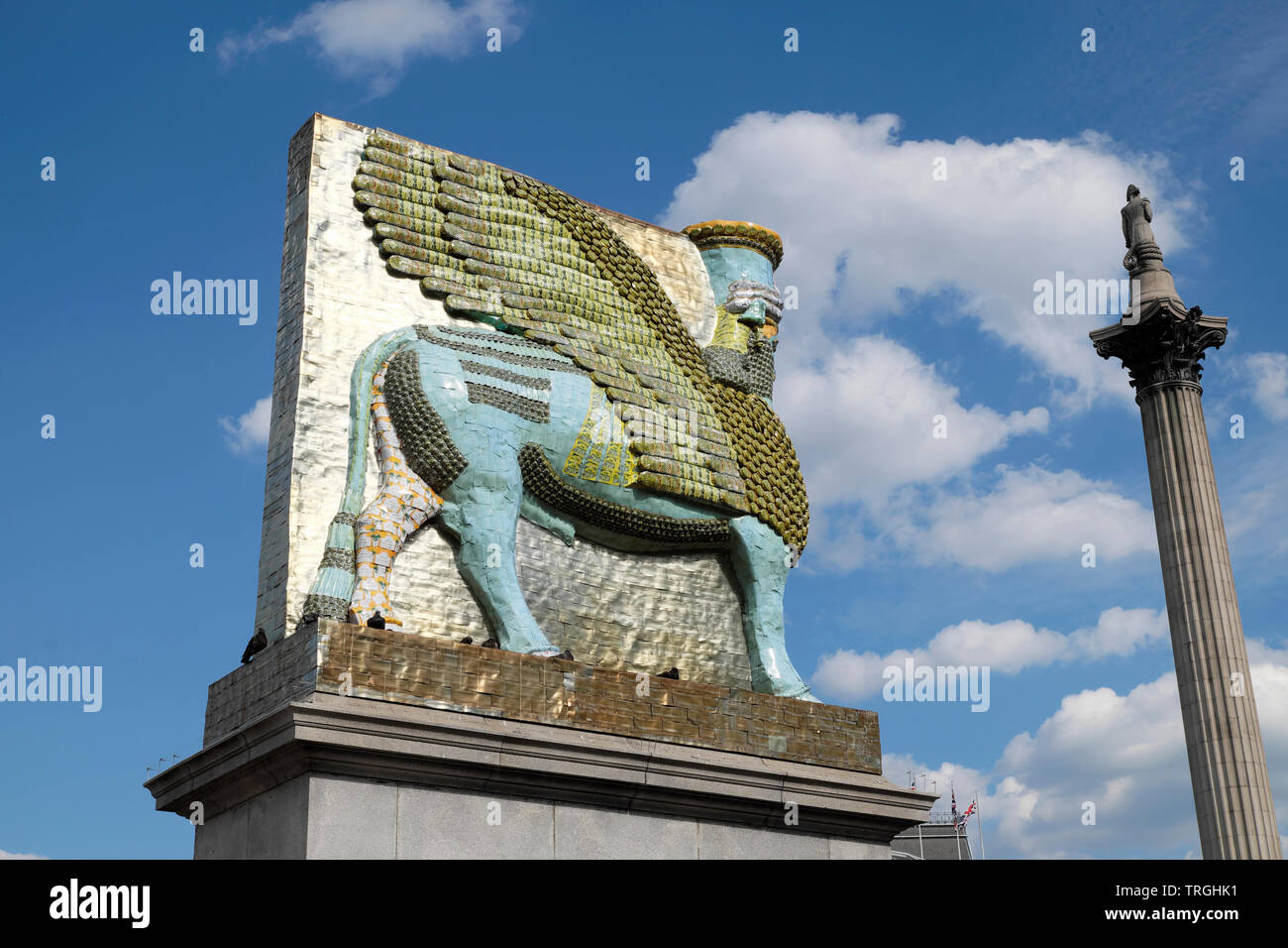 4th Plinth sculpture outside the National Gallery in Trafalgar Square ...