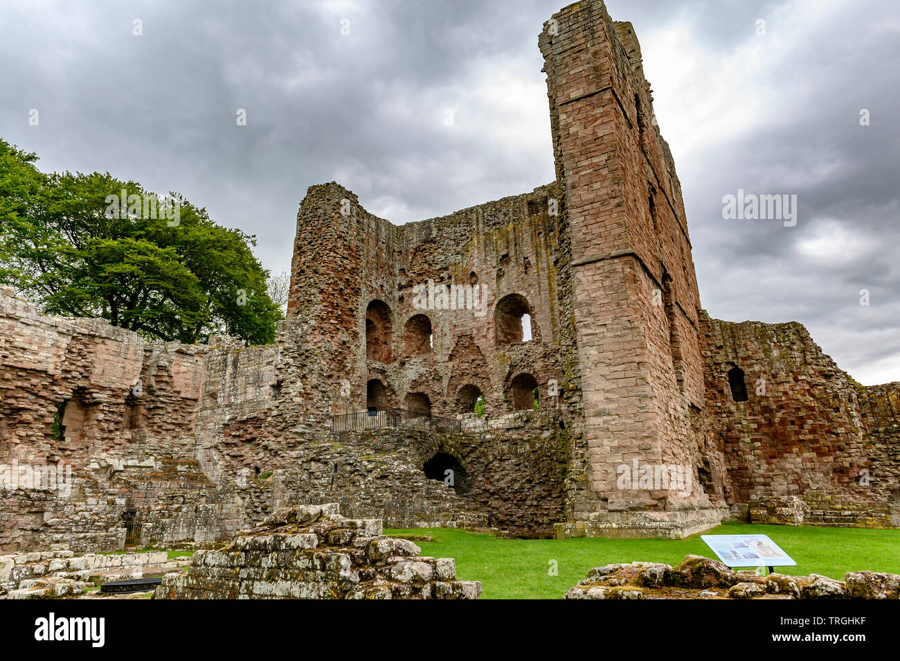Norham Castle and surrounding area, Norham, Northumberland Stock Photo ...