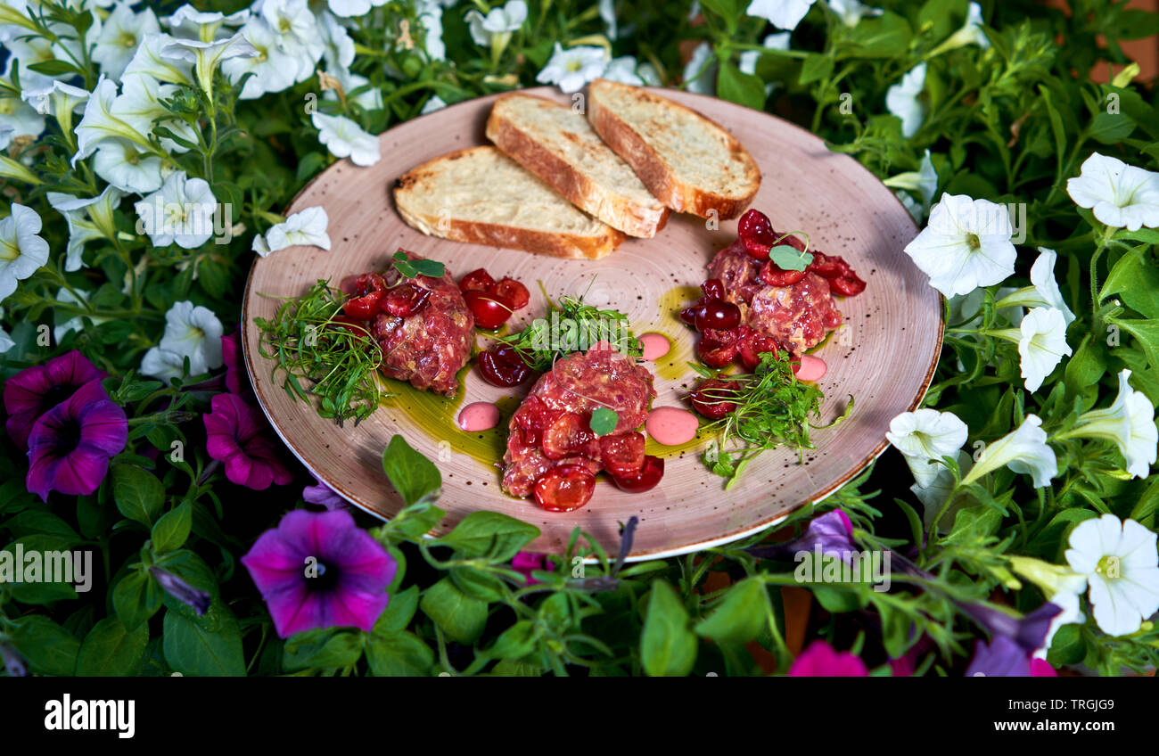 Gourmet tartar steak hi-res stock photography and images - Alamy