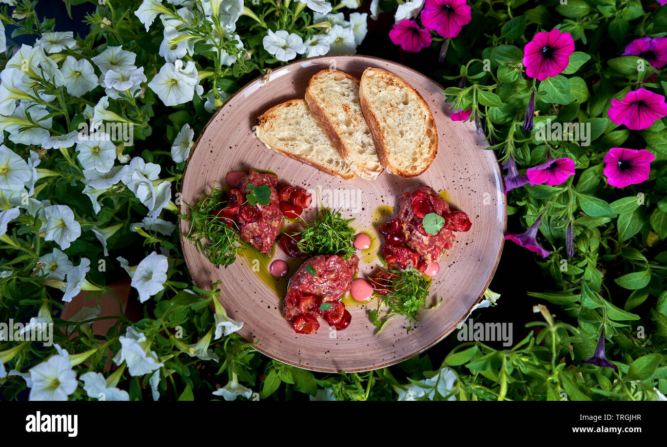 Meat tartar hi-res stock photography and images - Alamy