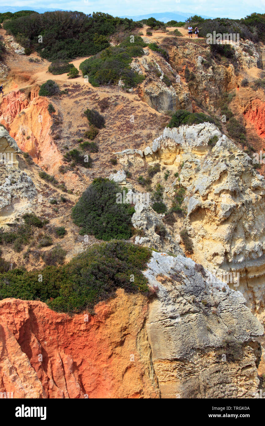 Portugal, Algarve, Lagos, Praia do Camilo, cliffs, scenery Stock Photo ...