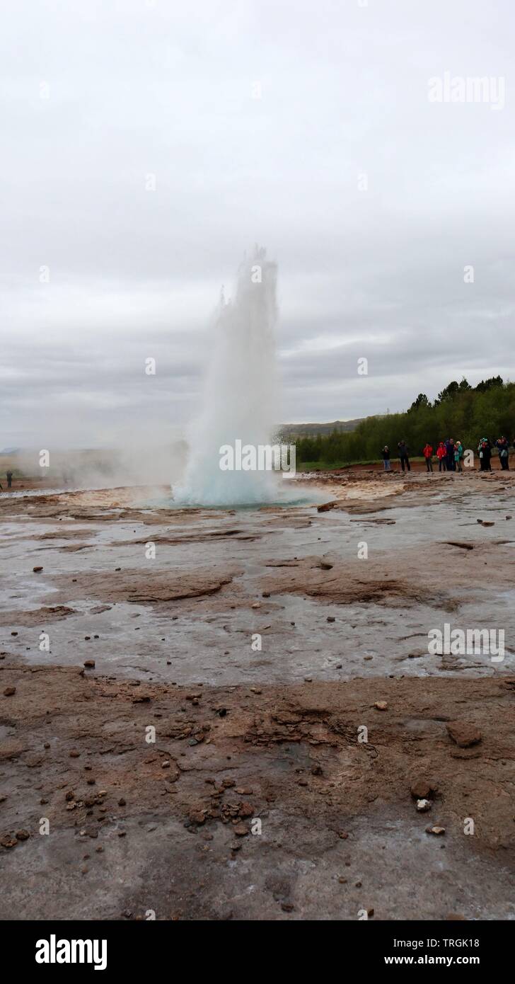 Strokkur Geyser, Golden Circle, Iceland Stock Photo - Alamy