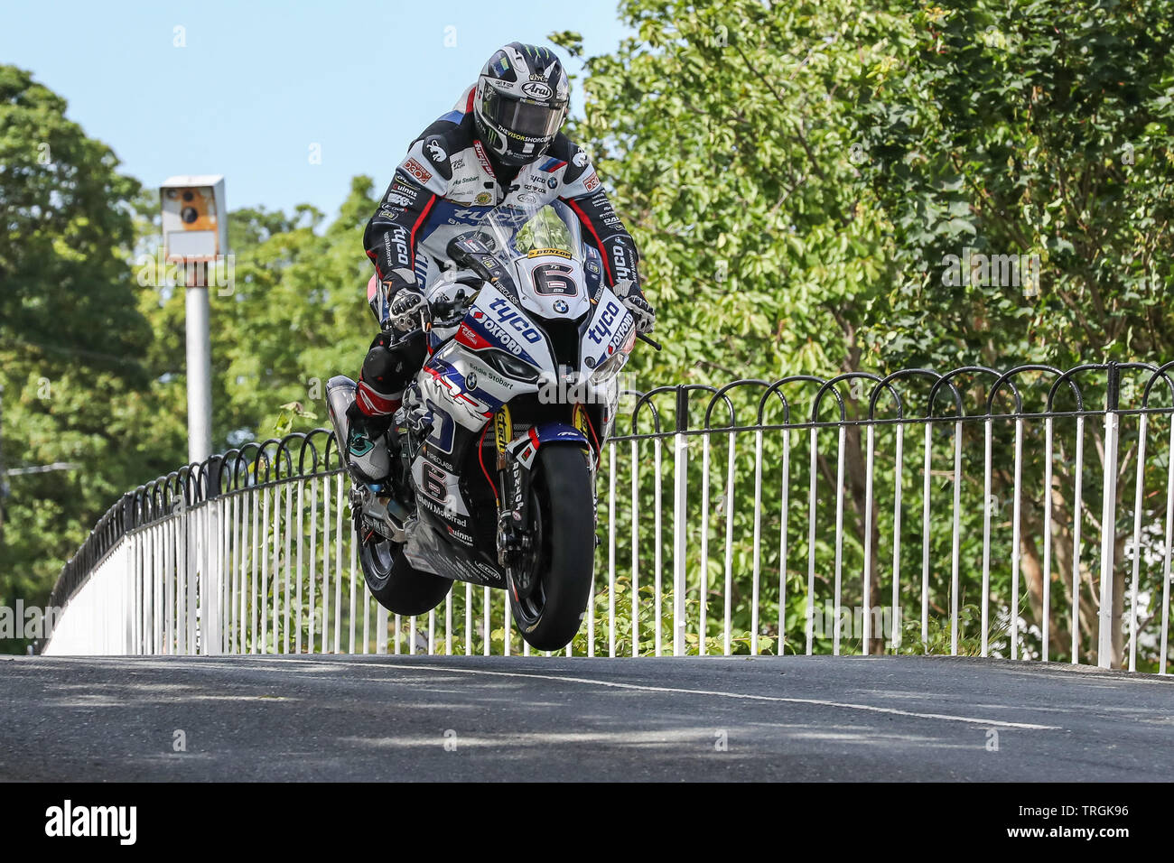 Michael Dunlop (6) - Tyco BMW in action in the RST Superbike class Race ...