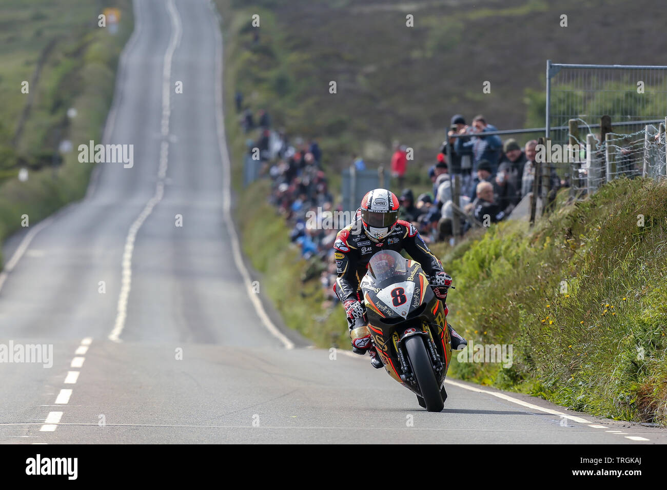 Michael Rutter - Bathams Racing Honda in action in the Dunlop Senior TT ...