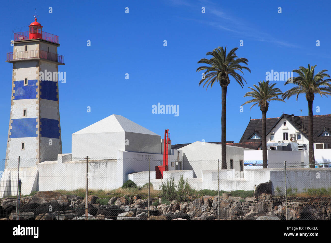 Portugal, Cascais, Santa Maria lighthouse Stock Photo - Alamy