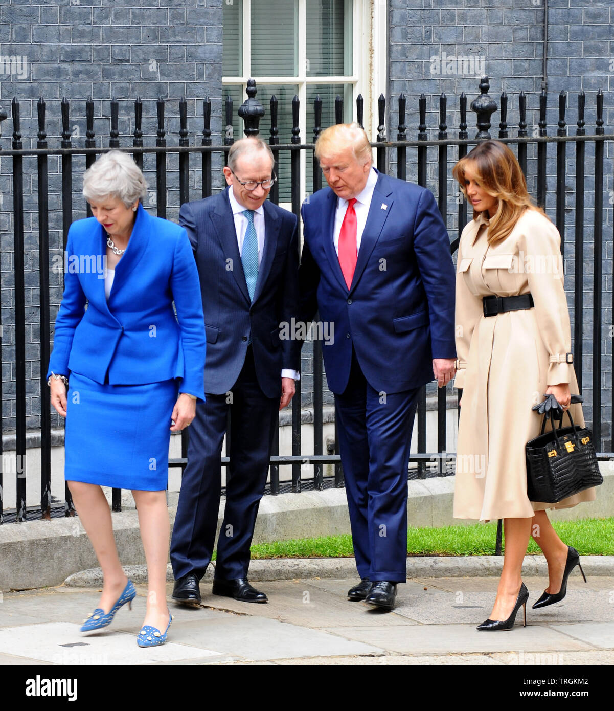 Philip May, Prime Minister Theresa May, US President Donald Trump and ...