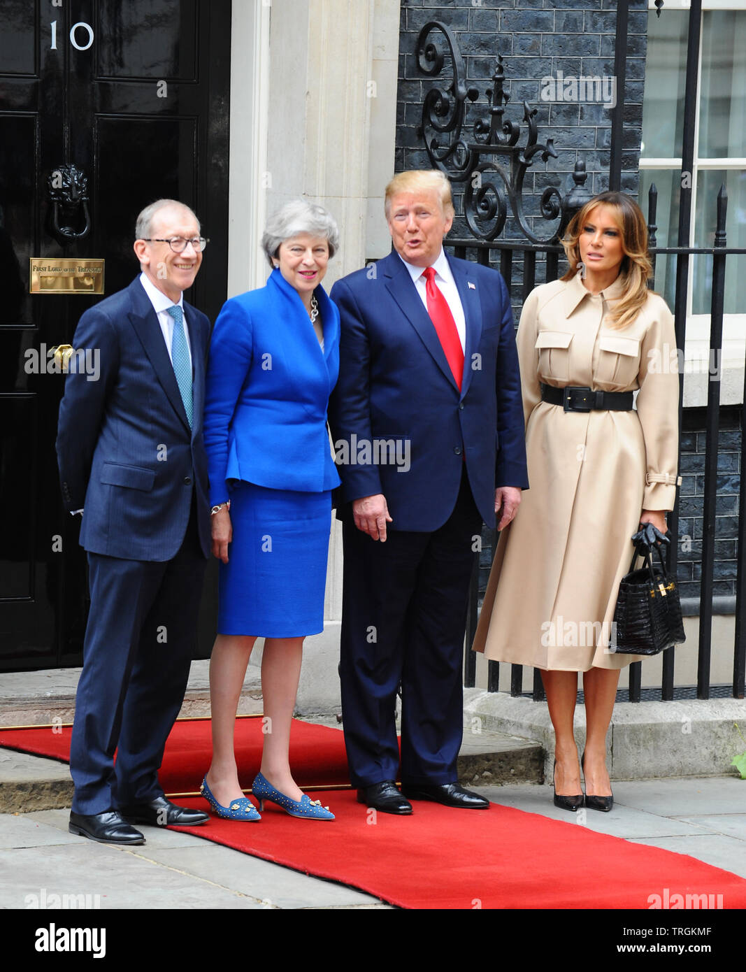Philip May, Prime Minister Theresa May, US President Donald Trump and ...