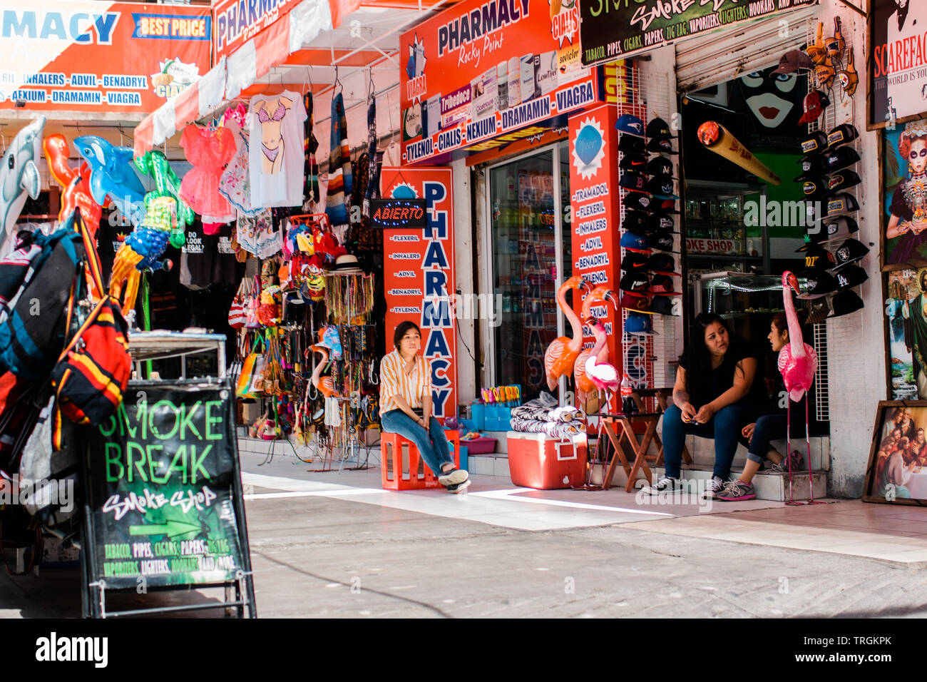 Fish Market Goods in Rocky Point Mexico Stock Photo - Alamy